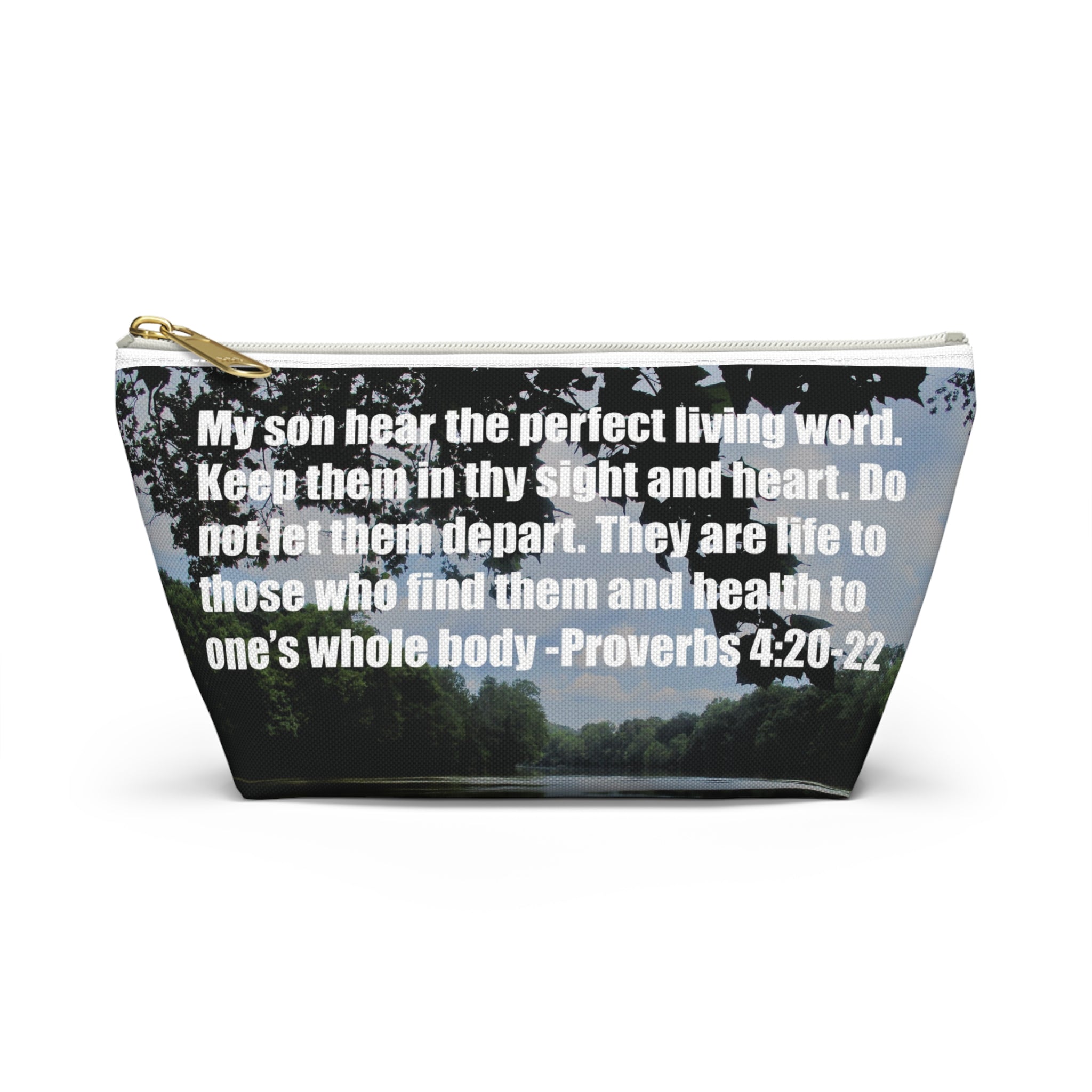 Proverbs 4 20-22 Pouch Our t-bottom pouches can be used – The Christian ...